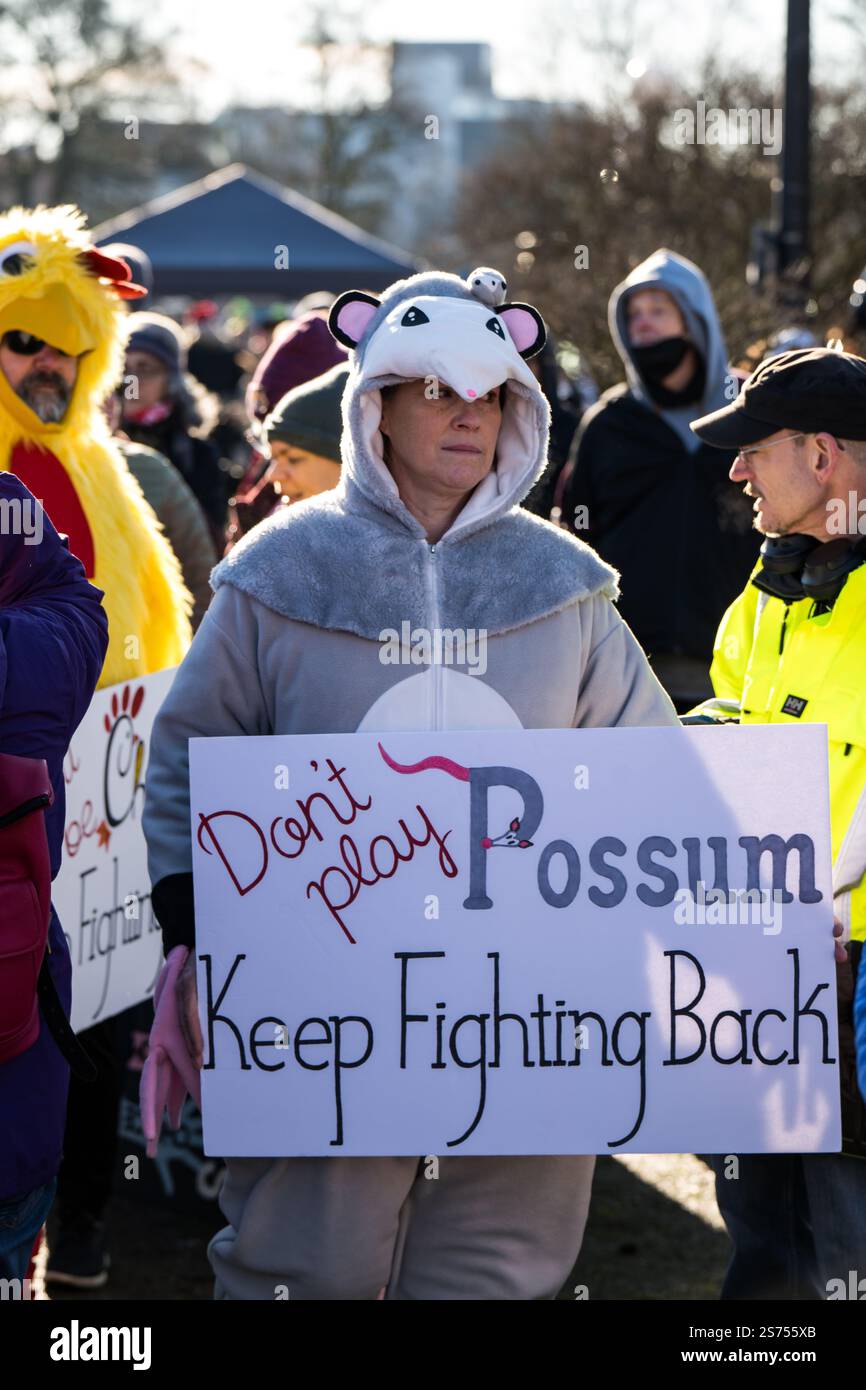 Seattle, USA. 18th Jan, 2025. Large turnout for the Women’s and Peoples ...