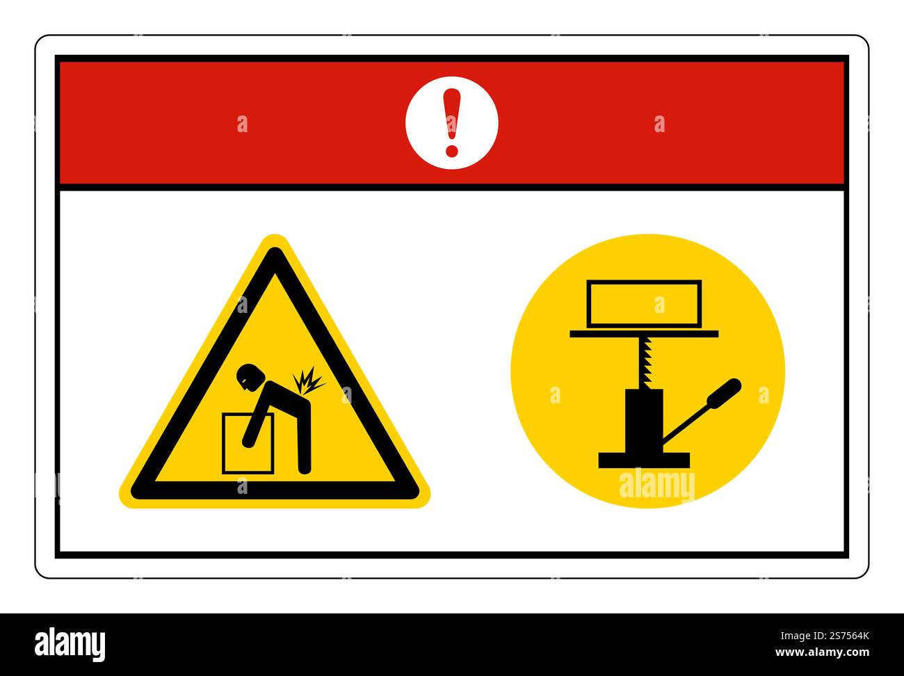 Danger Lift Hazard Use Mechanical Lift Symbol Sign On White Background ...