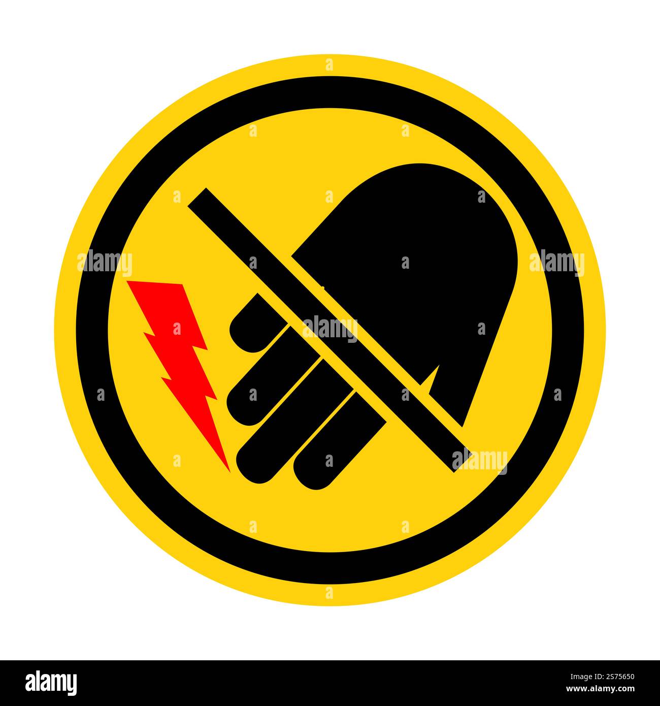 Do Not Touch Electrical Hazard Symbol Stock Vector Image & Art - Alamy