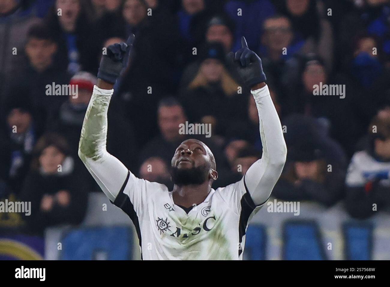 Napoli’s Romelu Lukaku celebrates after scoring goal during the Serie A ...