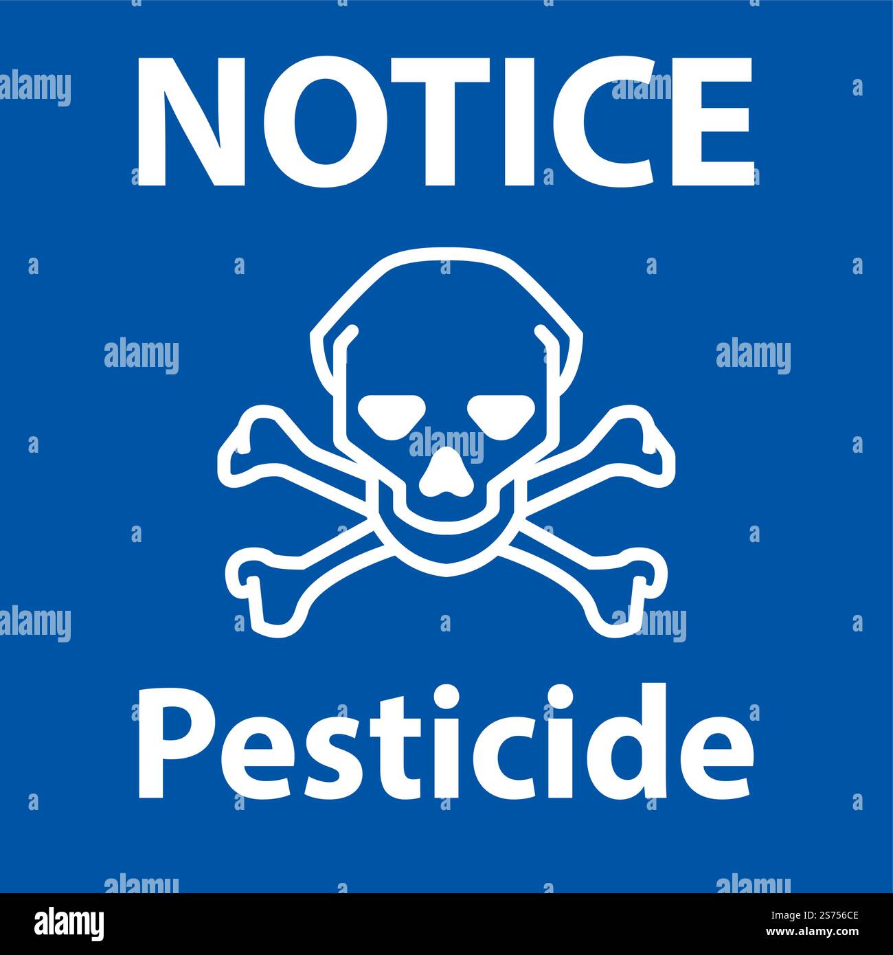 Notice Pesticide Symbol Sign On White Background Stock Vector Image ...