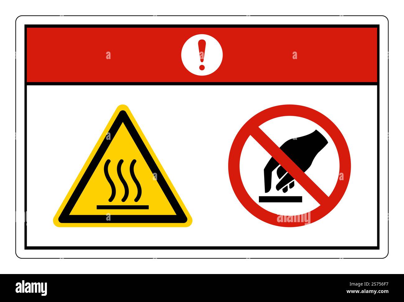 Danger Hot Surface Do Not Touch Symbol Sign On White Background Stock ...