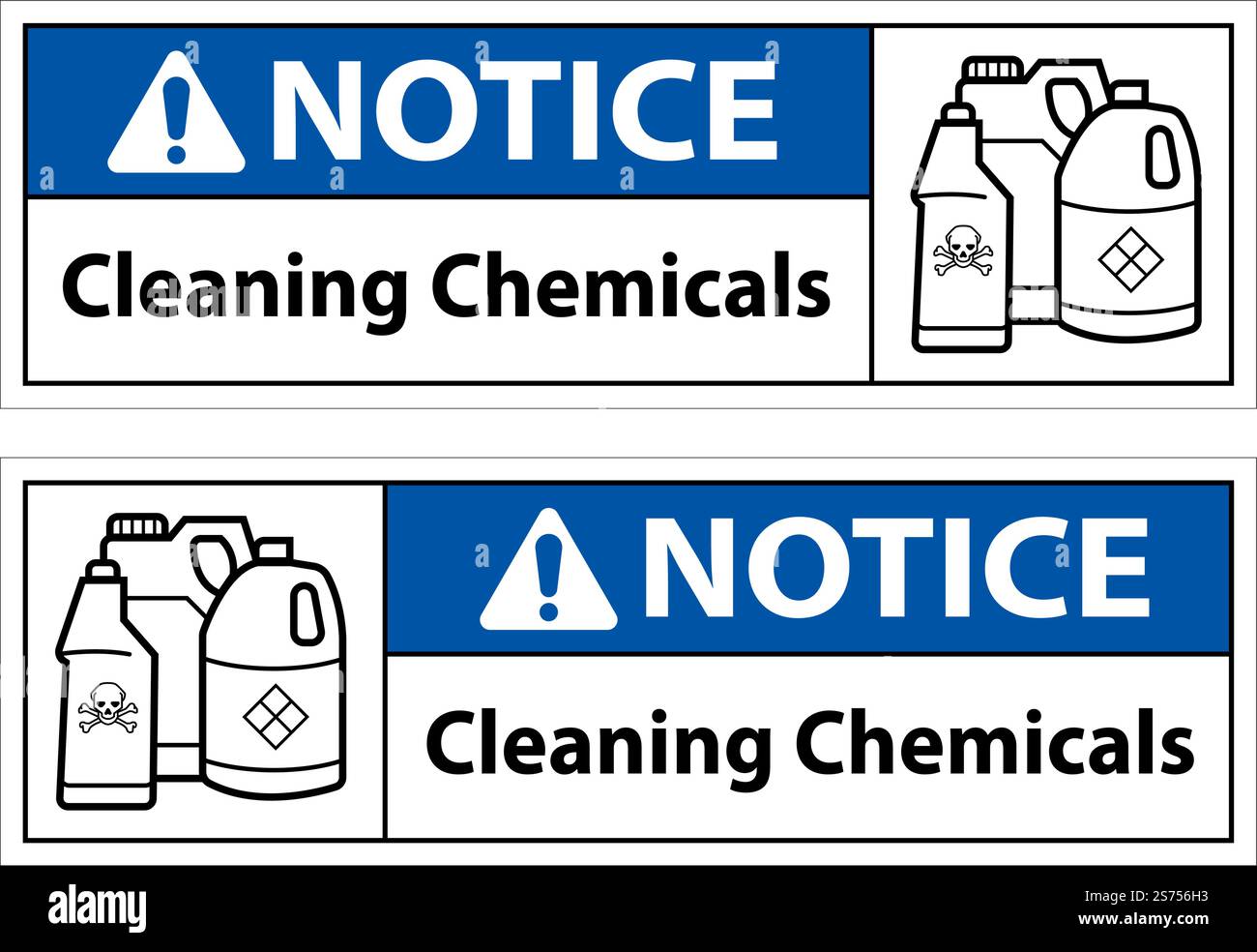 Notice Sign Cleaning Chemicals Sign On White Background Stock Vector ...