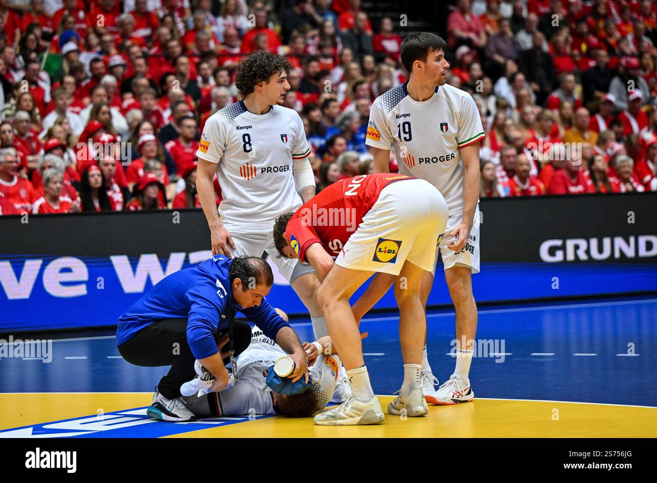Herning, Denmark. 18th Jan, 2025. Simone Mengon of Italy Nationalteam ...