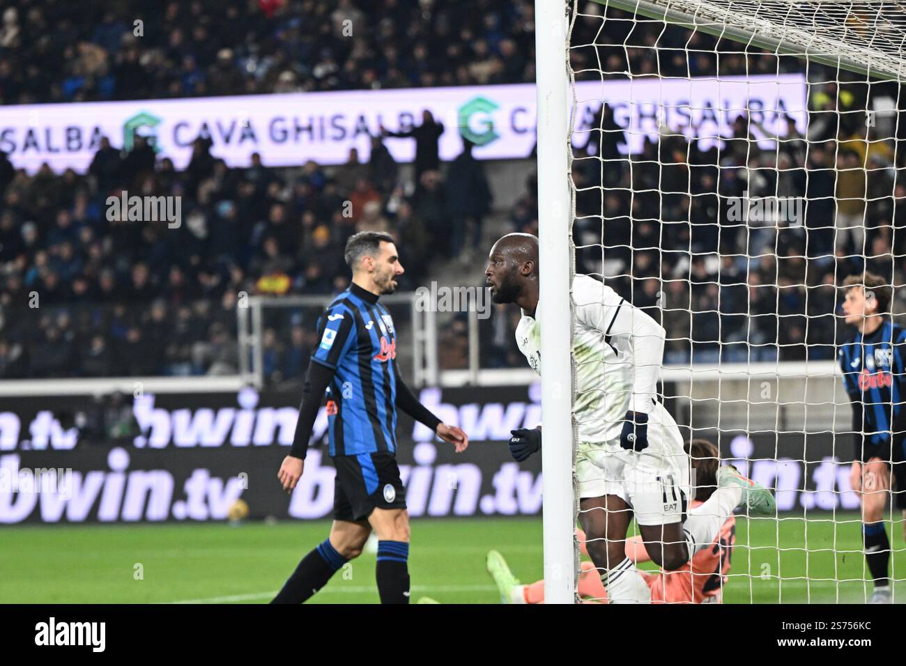 Romelu Lukaku of SSC NAPOLI celebrating after a goal during the Italian ...