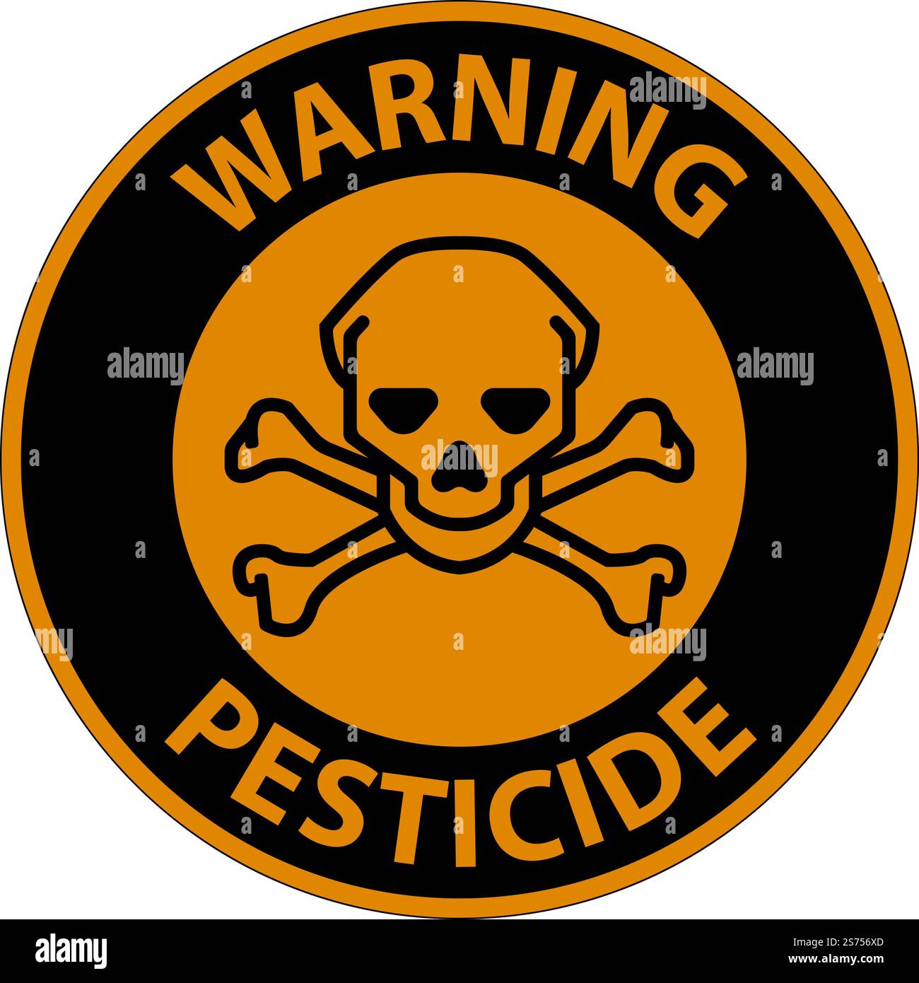 Warning Pesticide Symbol Sign On White Background Stock Vector Image ...