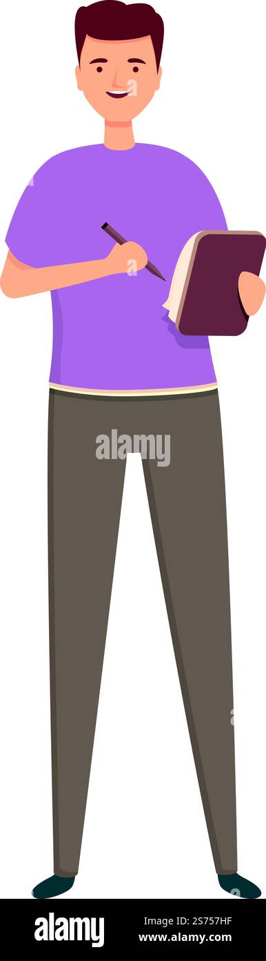 Work notepad icon cartoon vector. Online education. Social smart. Work ...