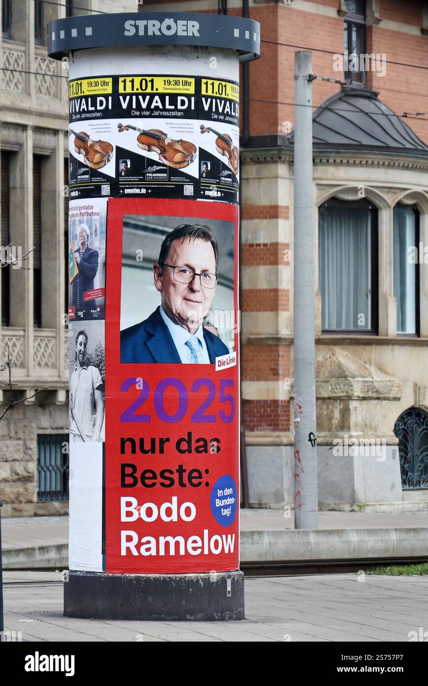 Wahlplakate 18.01.2025, Erfurt, Wahlplakate zur Bundestagswahl / Wahl ...