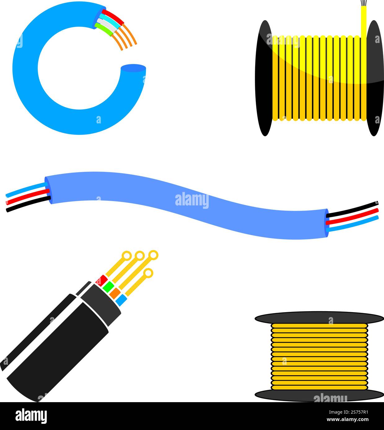 Viber optic cable icon vector flat design template Stock Vector Image ...