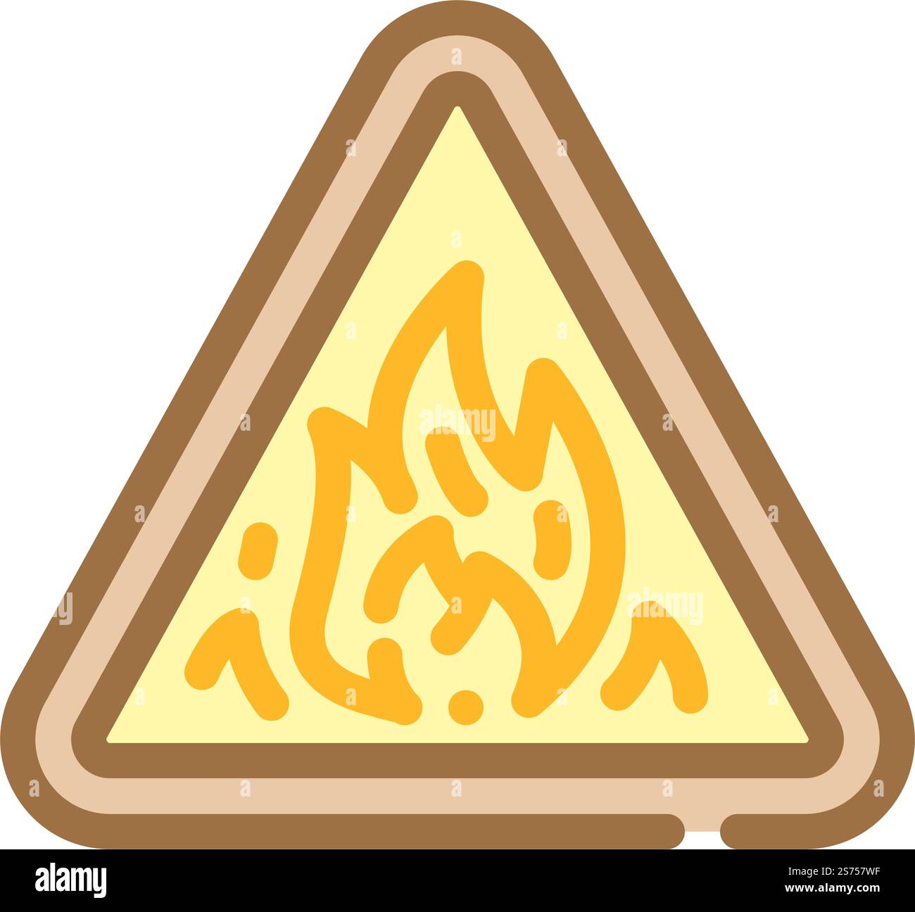 danger fire color icon vector. danger fire sign. isolated symbol ...