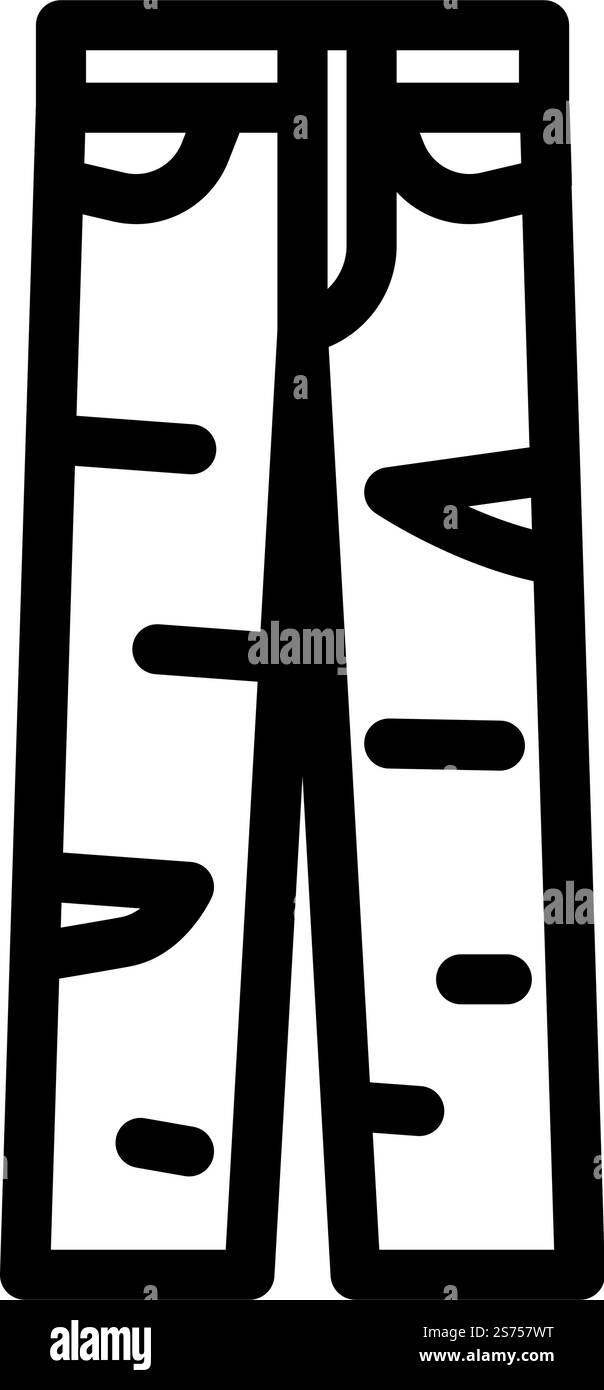 denim pants for men line icon vector. denim pants for men sign ...