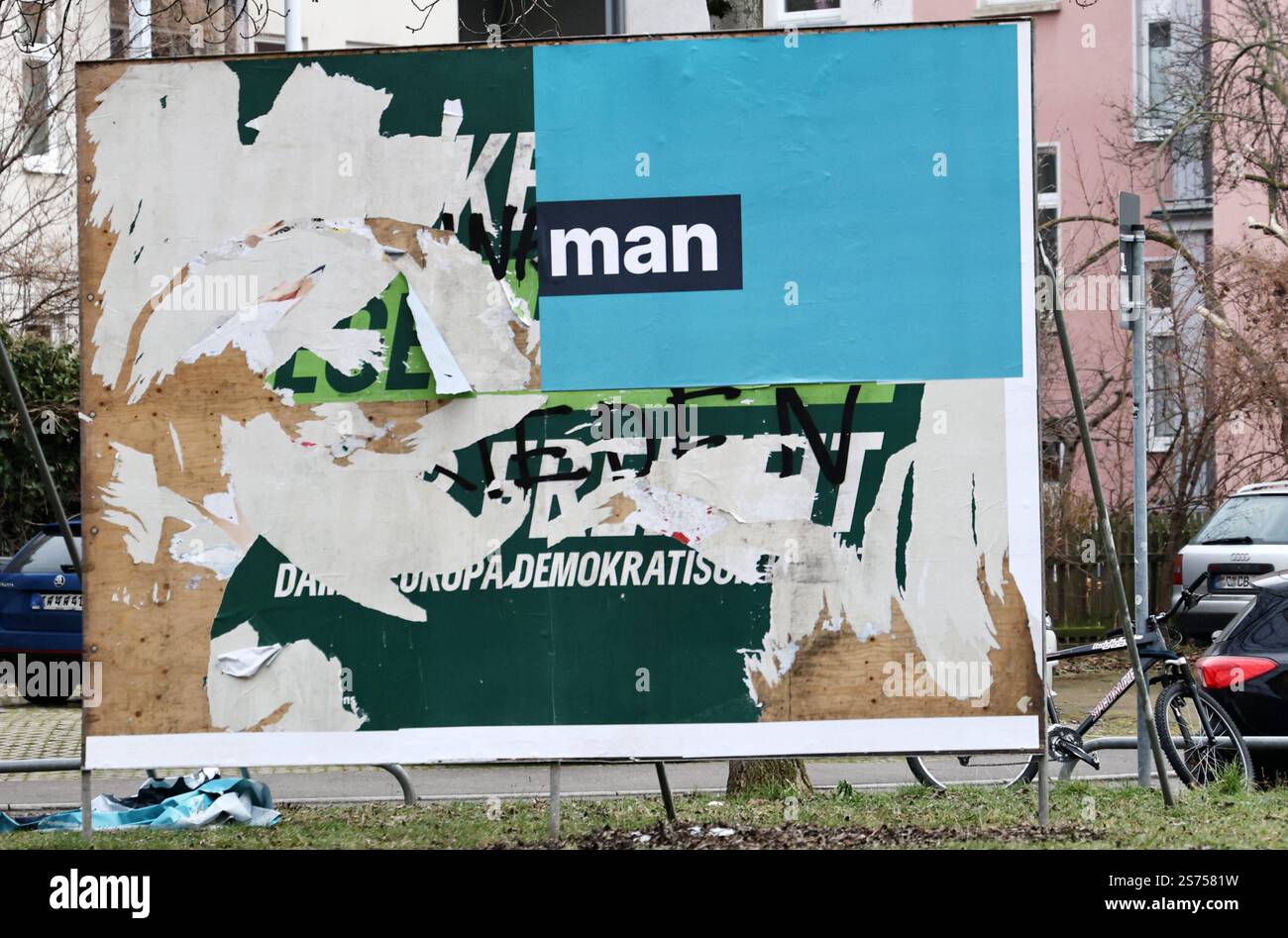 Wahlplakate 18.01.2025, Erfurt, Wahlplakate zur Bundestagswahl / Wahl ...