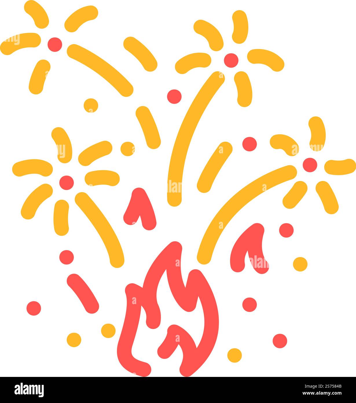 sparkle fire color icon vector. sparkle fire sign. isolated symbol ...