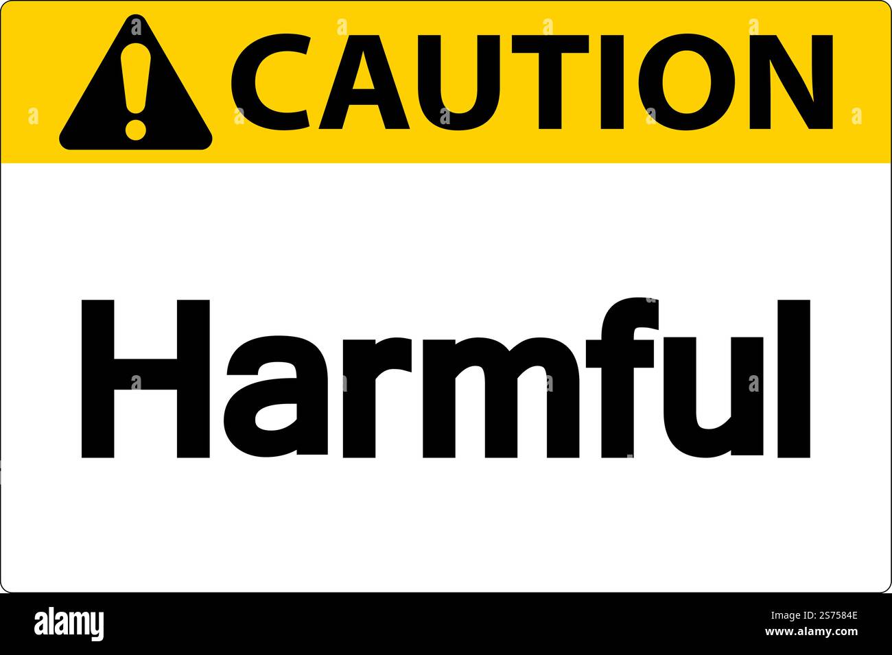 Harmful caution sign on Stock Vector Images - Alamy
