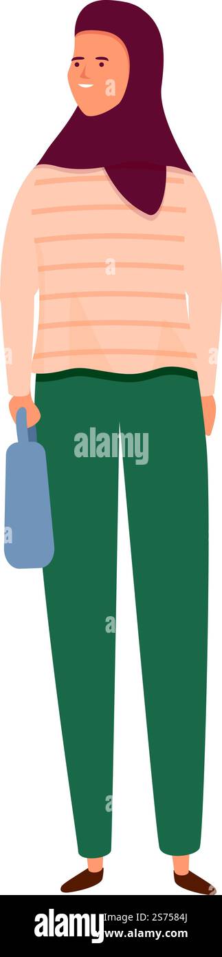 Muslim female icon cartoon vector. Fashion hijab. Saudi girl. Muslim ...