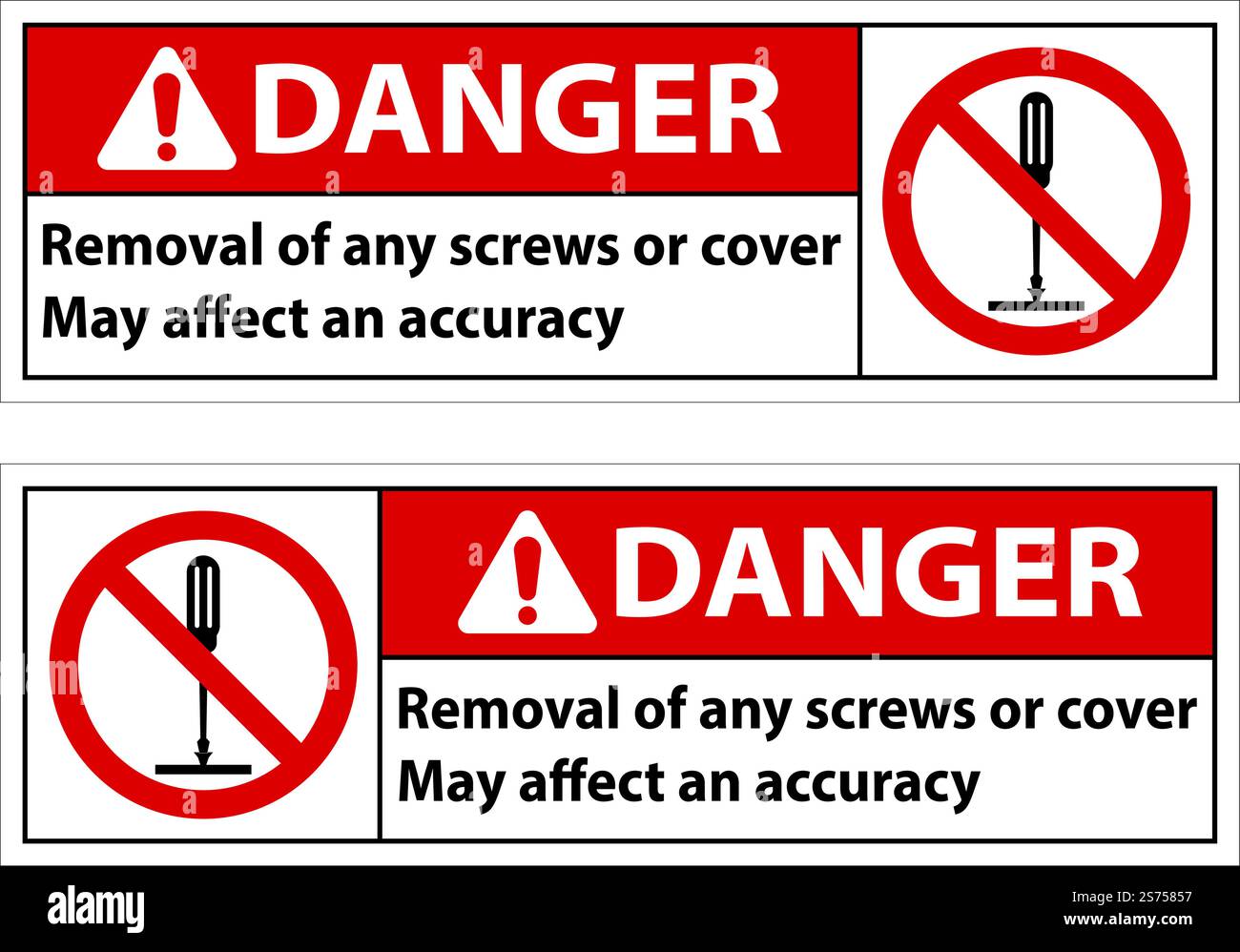 Danger Mechanical Hazard Of Jam Or Cut Inside Keep Hand Clear Stock ...