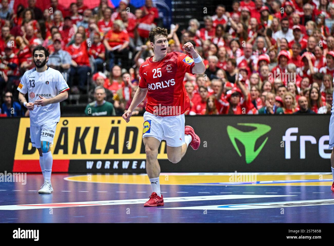 Herning, Denmark. 18th Jan, 2025. Lukas Lindhard of Denmark ...