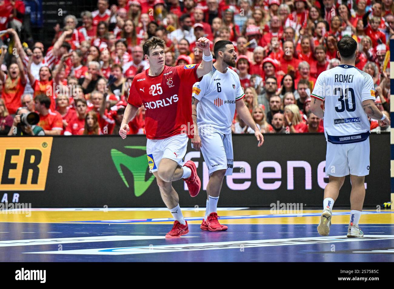 Lukas Lindhard of Denmark Nationalteam during IHF Men's - Handball ...