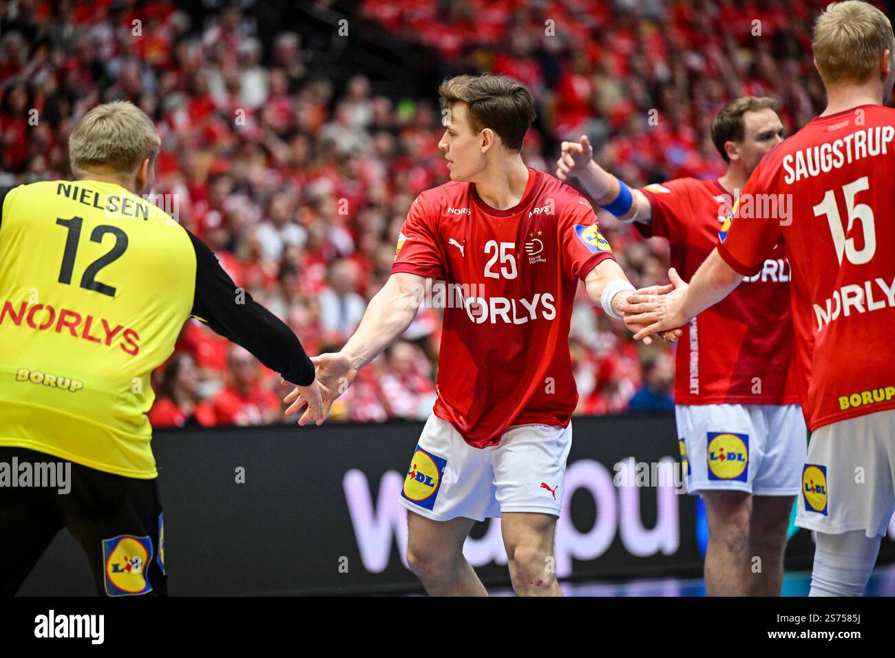 Lukas Lindhard of Denmark Nationalteam during IHF Men's - Handball ...
