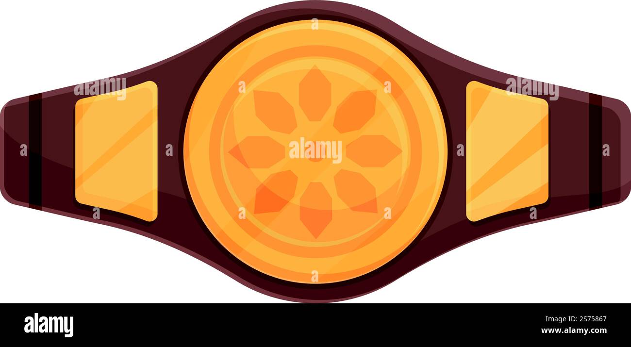 World gold belt icon cartoon vector. Boxing sport. Arena award. World ...