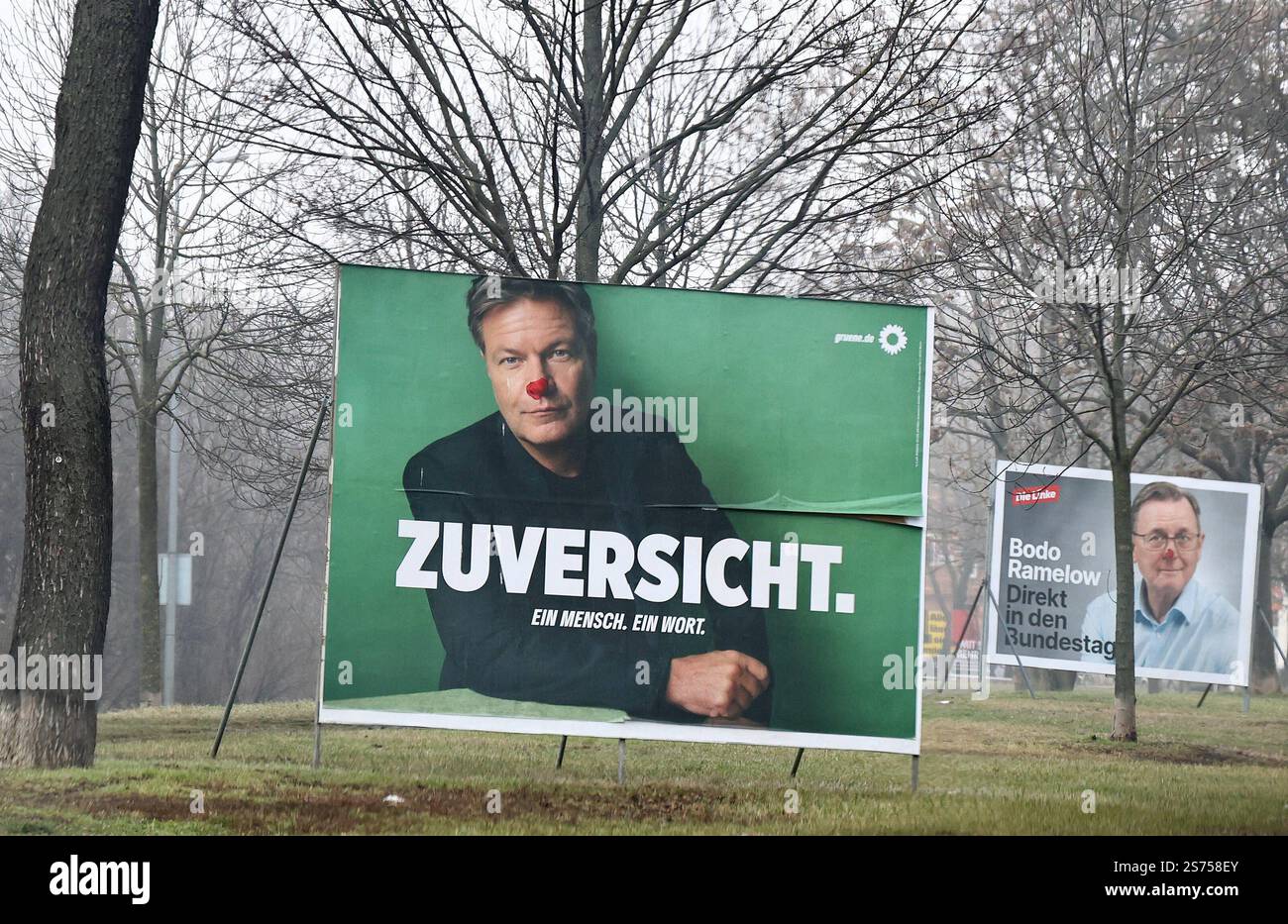 Wahlplakate 18.01.2025, Erfurt, Wahlplakate zur Bundestagswahl / Wahl ...