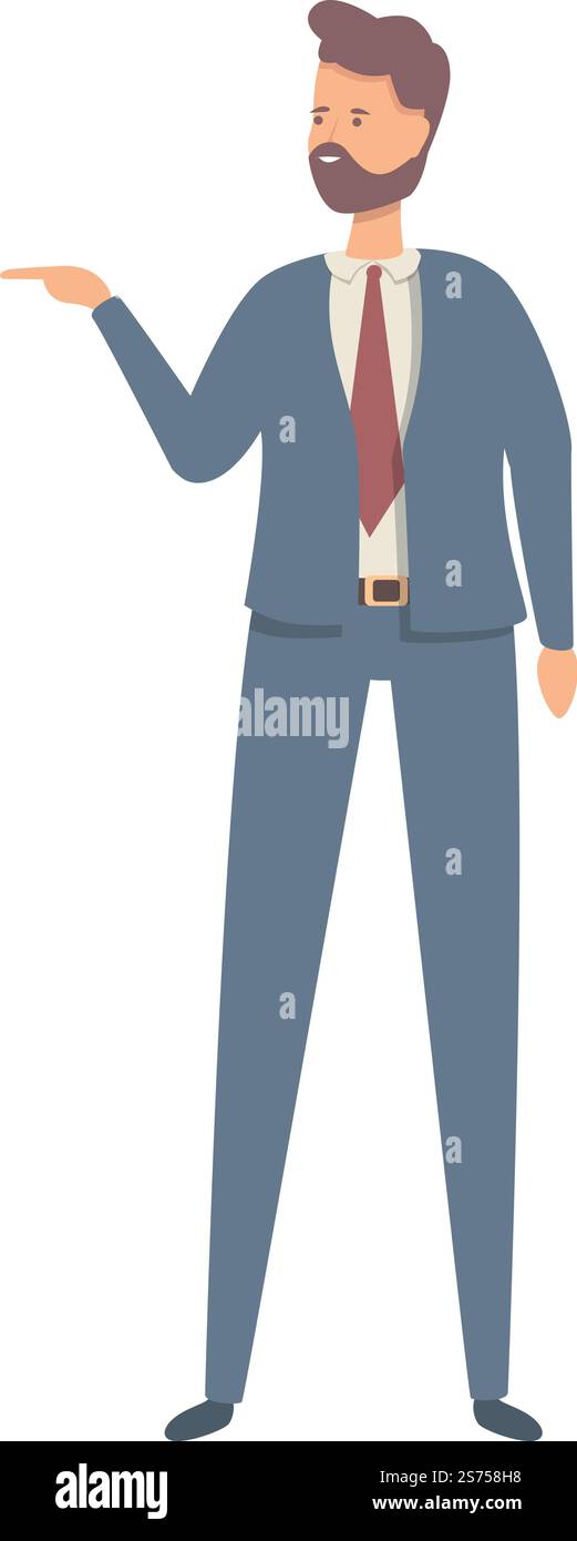 Manager icon cartoon vector. Commercial director. Business office ...