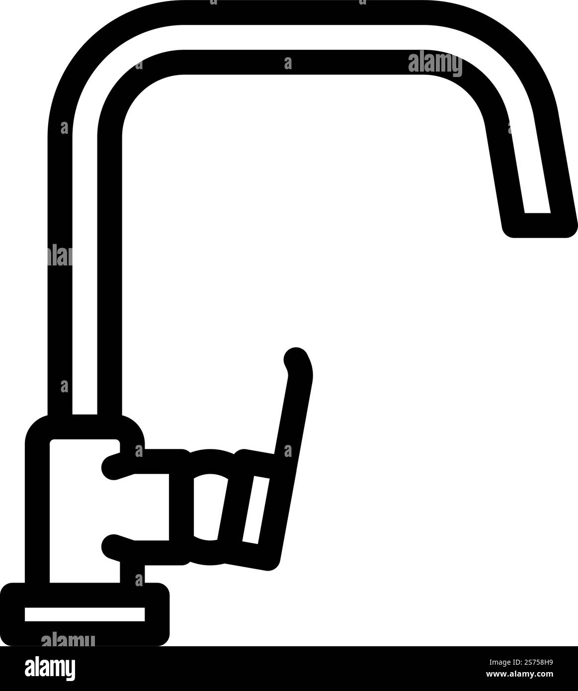 interior faucet water line icon vector. interior faucet water sign ...