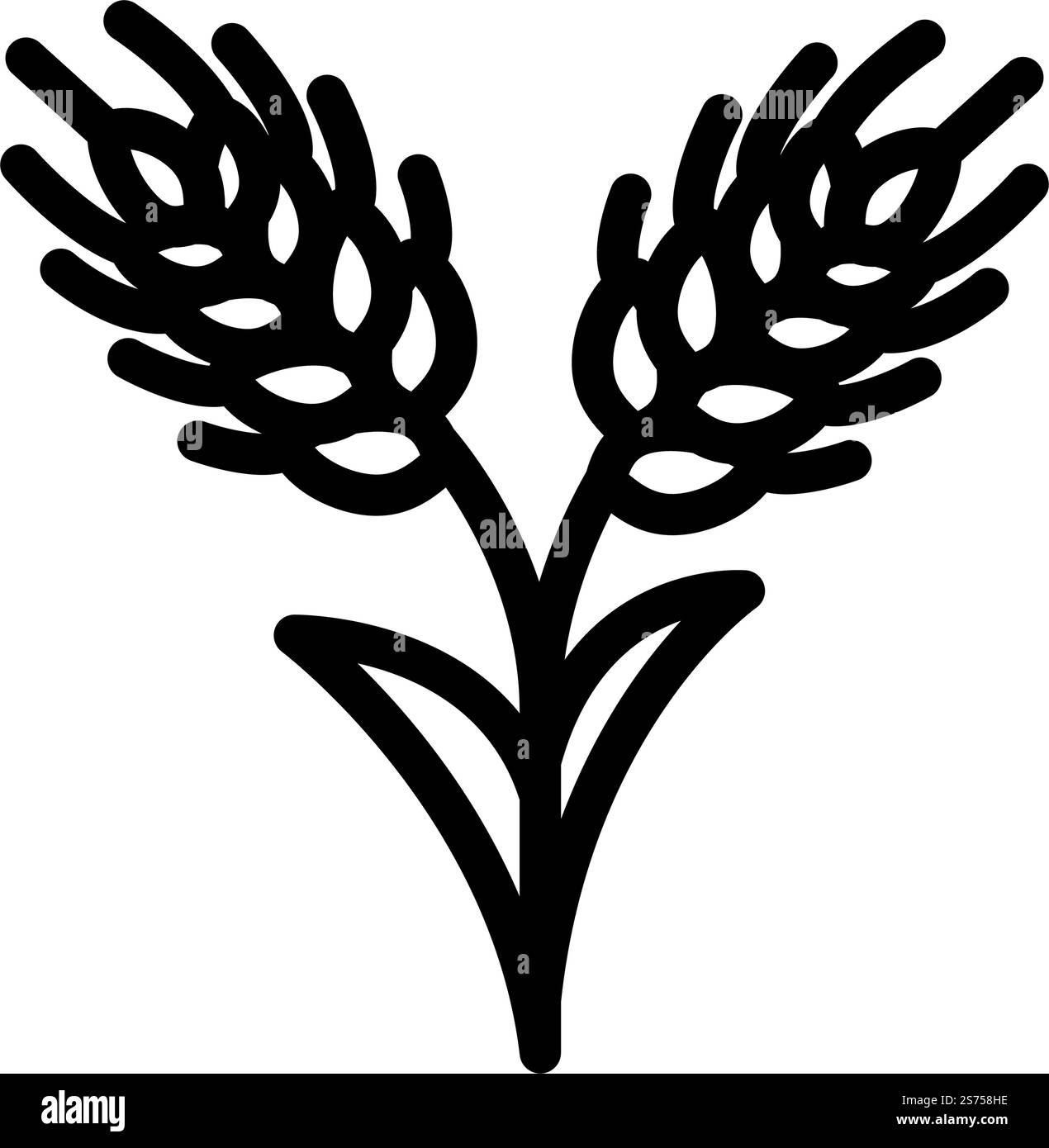 rye plant food line icon vector. rye plant food sign. isolated contour ...