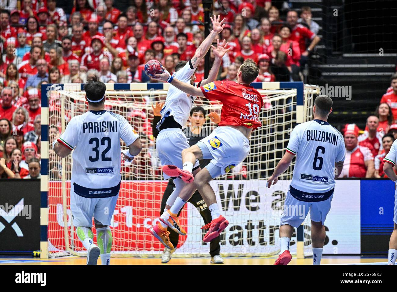 Herning, Denmark. 18th Jan, 2025. Mathias Gidsel of Denmark ...