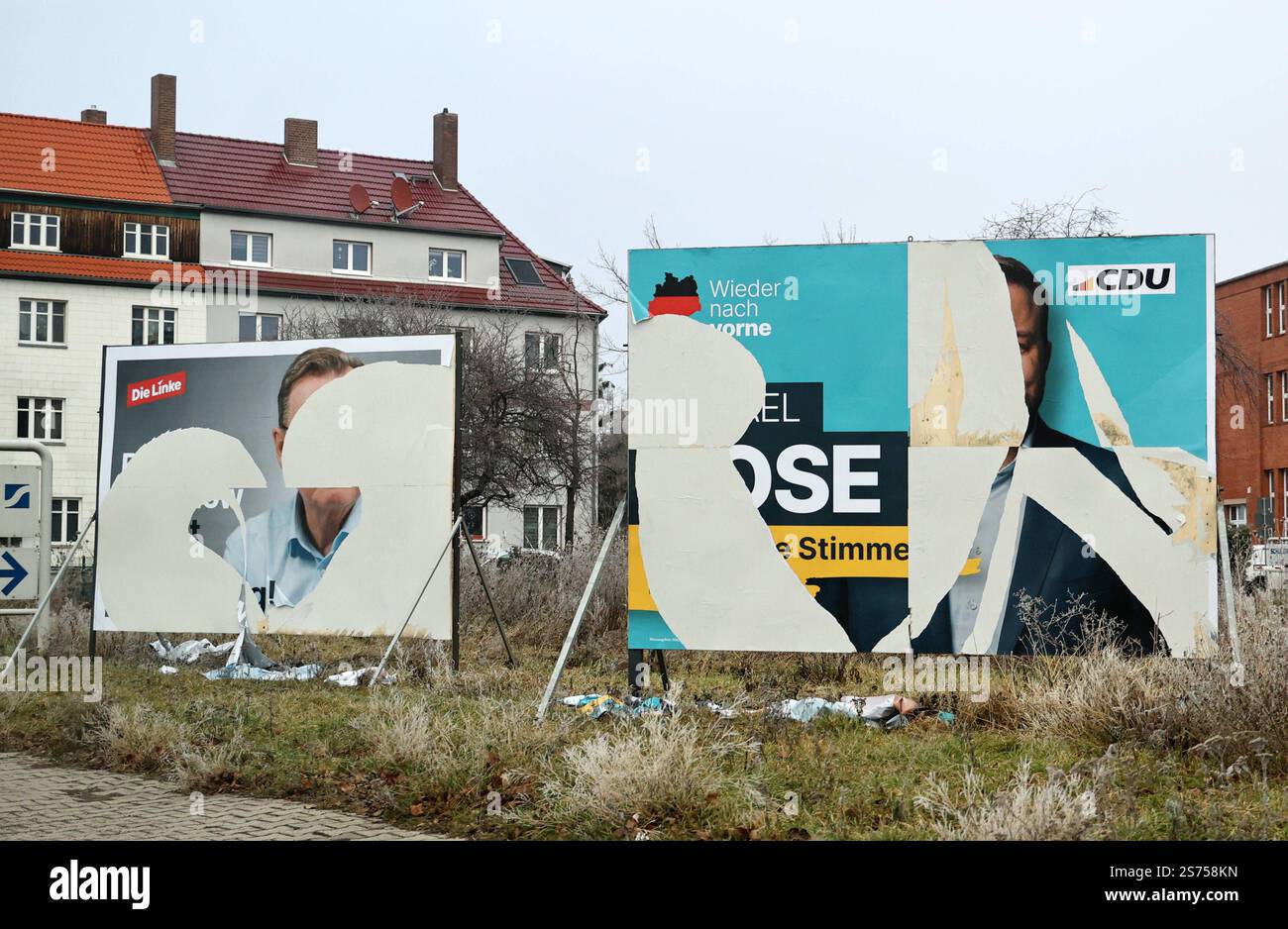 Wahlplakate 18.01.2025, Erfurt, Wahlplakate zur Bundestagswahl / Wahl ...