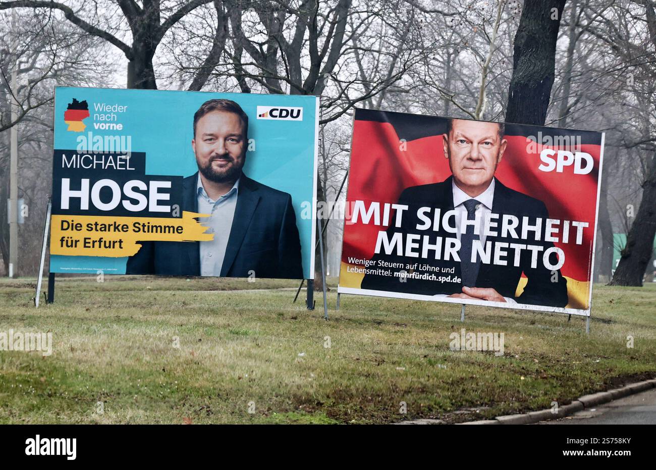 Wahlplakate 18.01.2025, Erfurt, Wahlplakate zur Bundestagswahl / Wahl ...