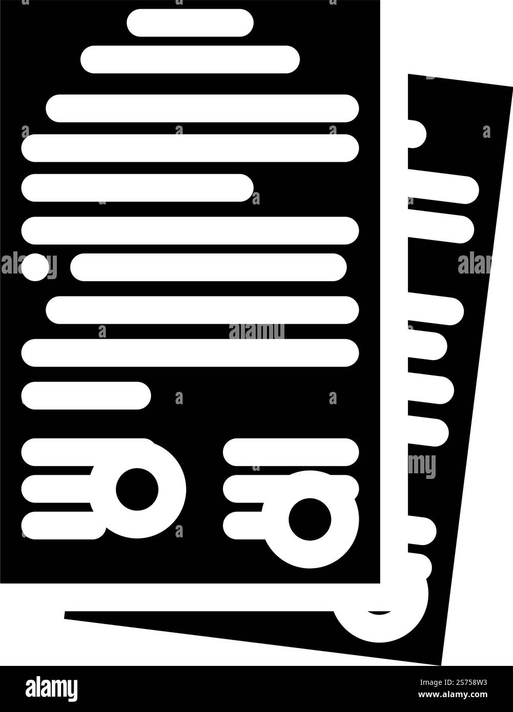 information folder glyph icon vector. information folder sign. isolated ...