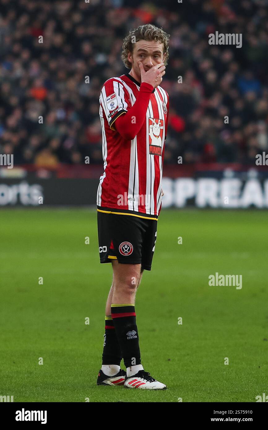 Sheffield, UK. 18th Jan, 2025. Tom Davies Of Sheffield United during ...