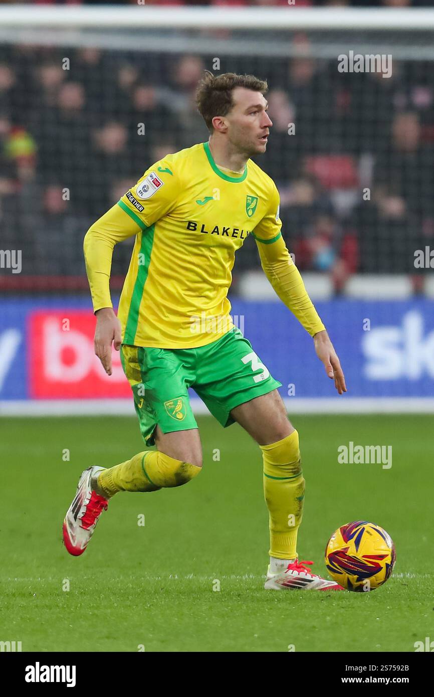 Jack Stacey Of Norwich City brings ball forward during the Sheffield ...