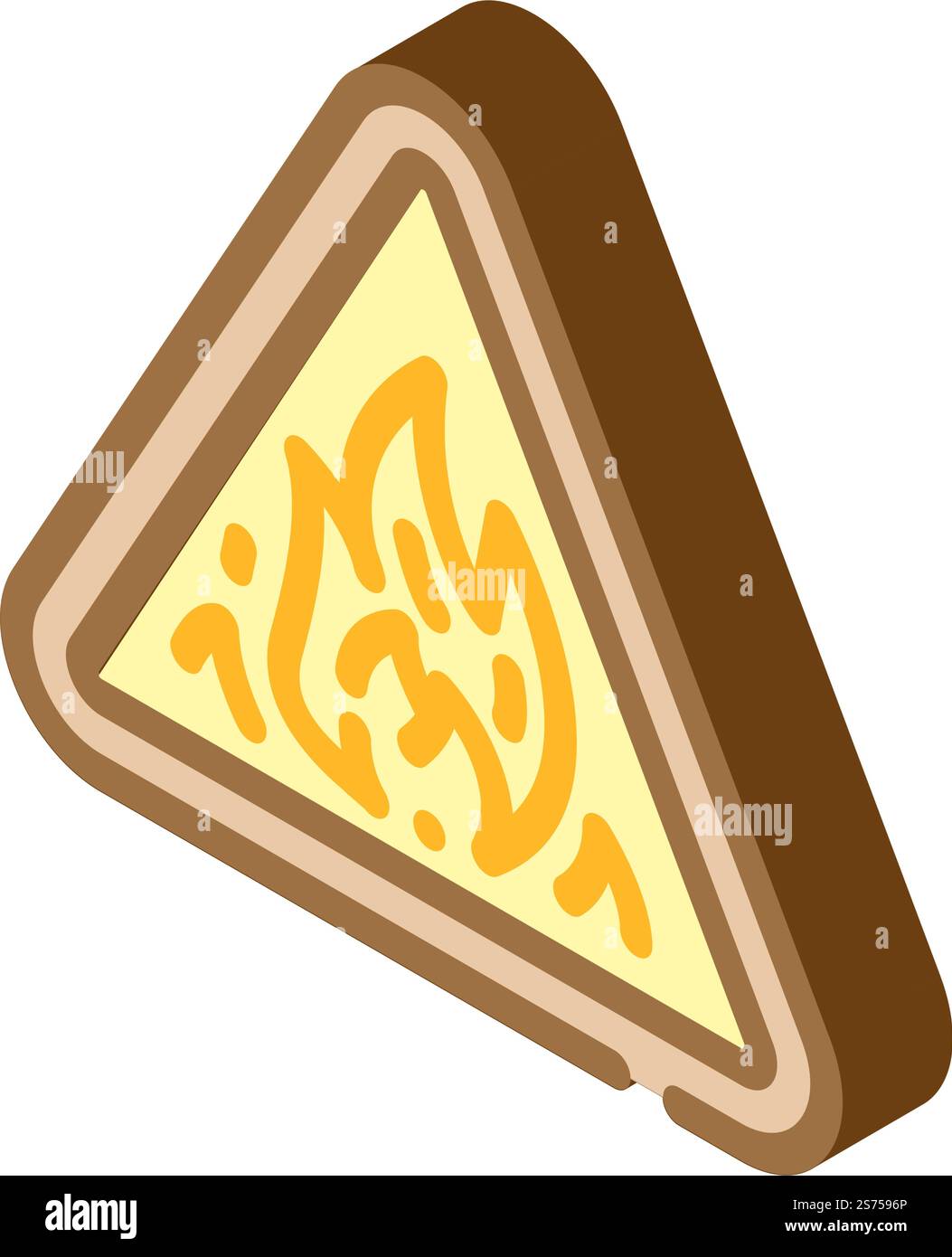 danger fire isometric icon vector. danger fire sign. isolated symbol ...