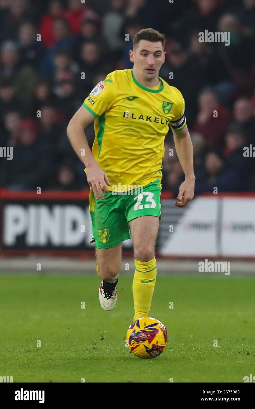 Sheffield, UK. 18th Jan, 2025. Kenny McLean Of Norwich City in action ...