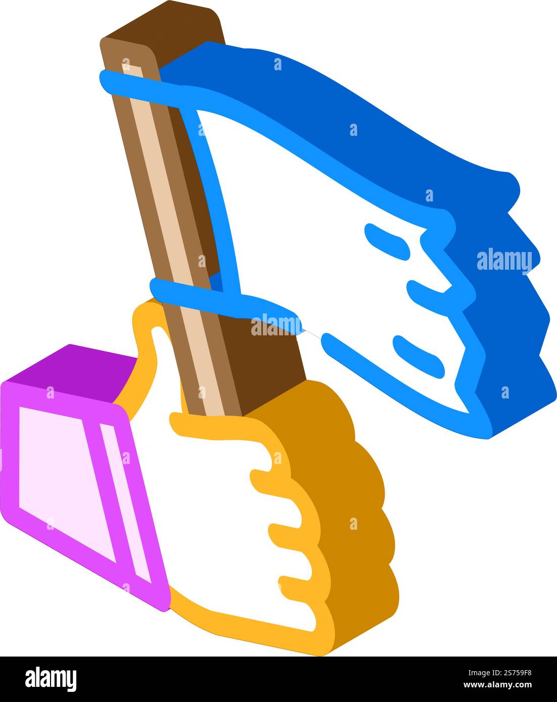 empty flag isometric icon vector. empty flag sign. isolated symbol ...