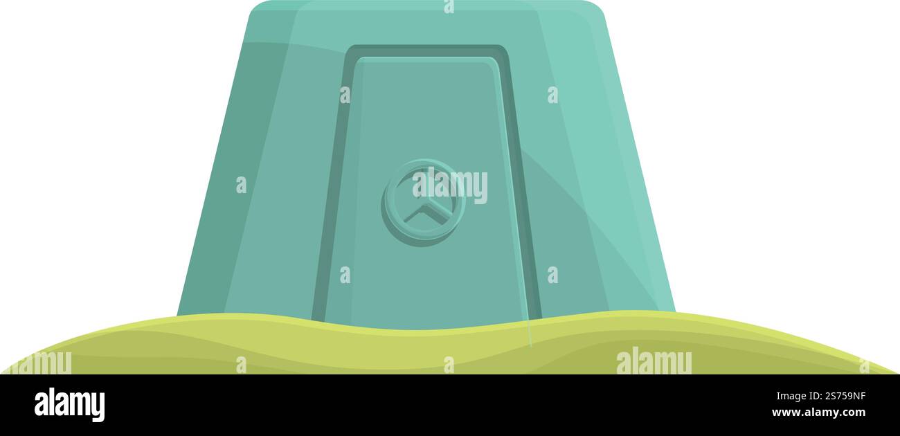 Bunker icon cartoon vector. Bomb shelter. Metal laboratory. Bunker icon ...