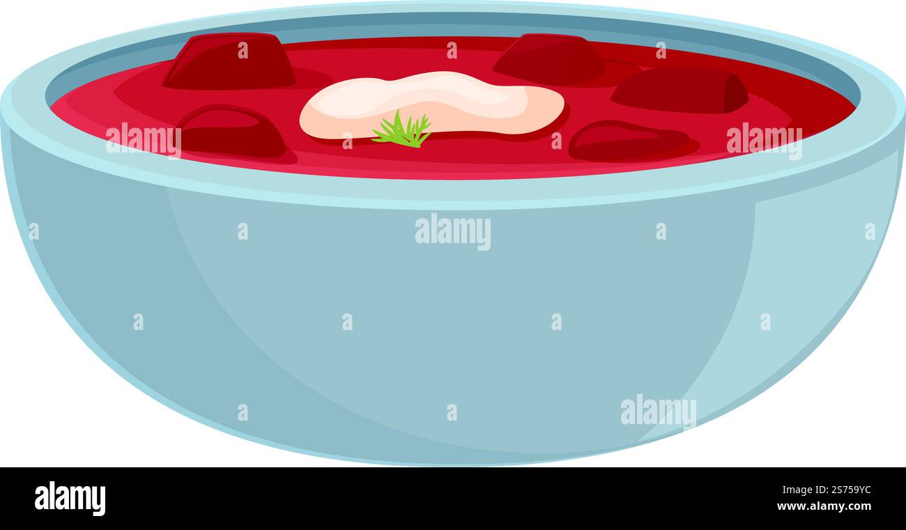 Red soup icon cartoon vector. Chinese festival. Happy meal. Red soup ...