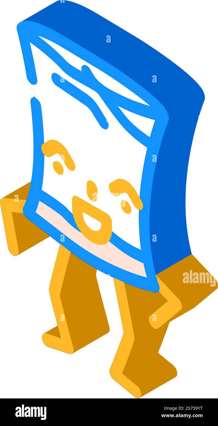 lard meat character isometric icon vector. lard meat character sign ...