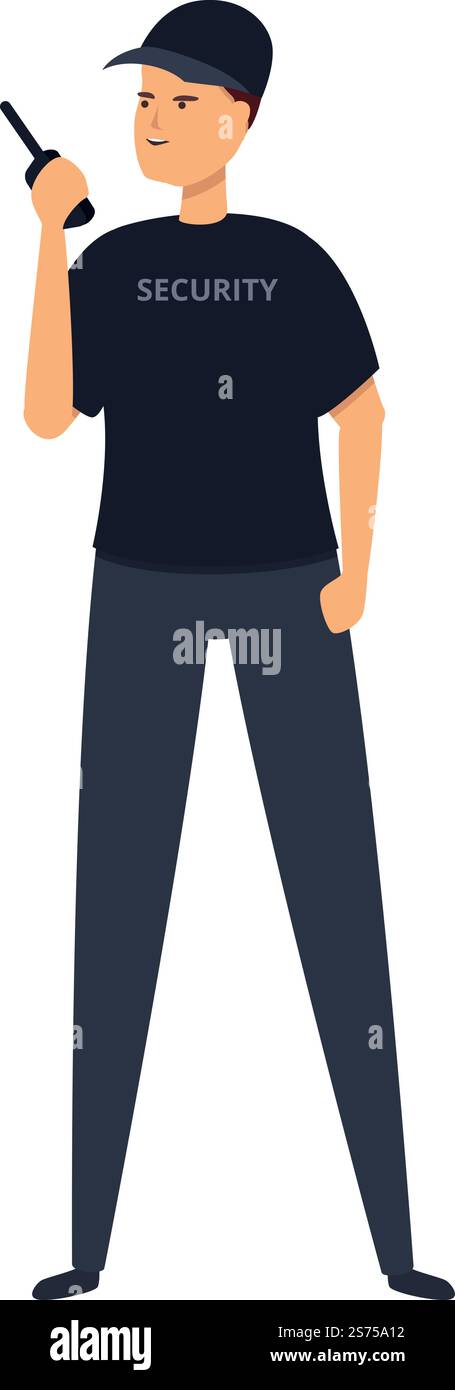 Bodyguard icon cartoon vector. Security man. Camera back. Bodyguard ...