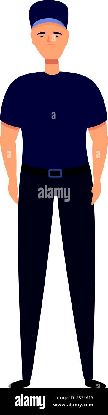 Policeman icon cartoon vector. Man officer. Security guard. Policeman ...