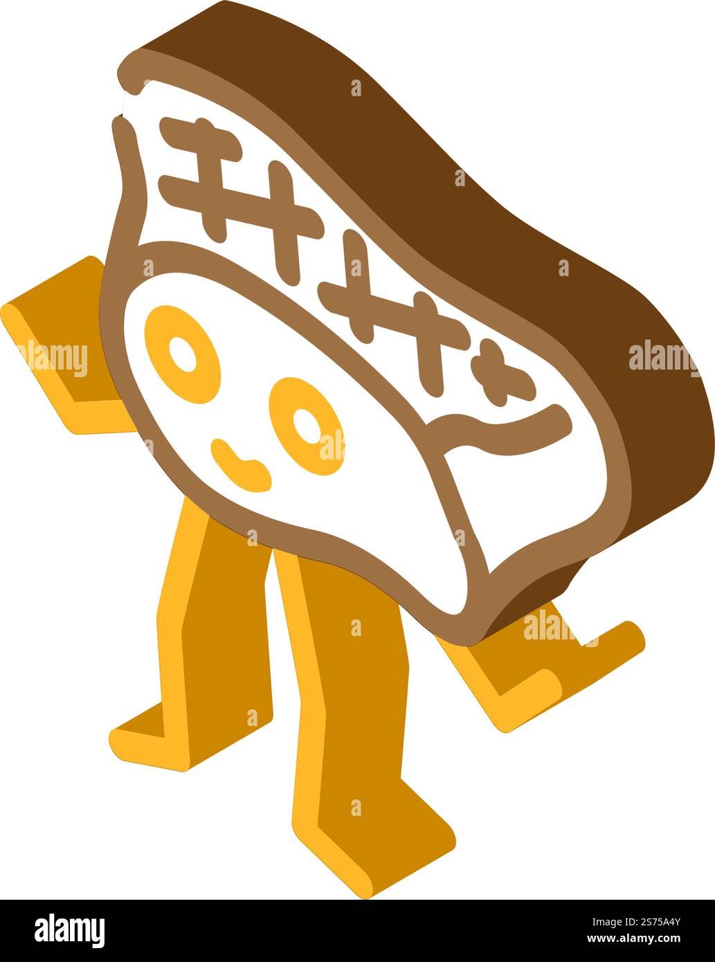 smoked meat character isometric icon vector. smoked meat character sign ...