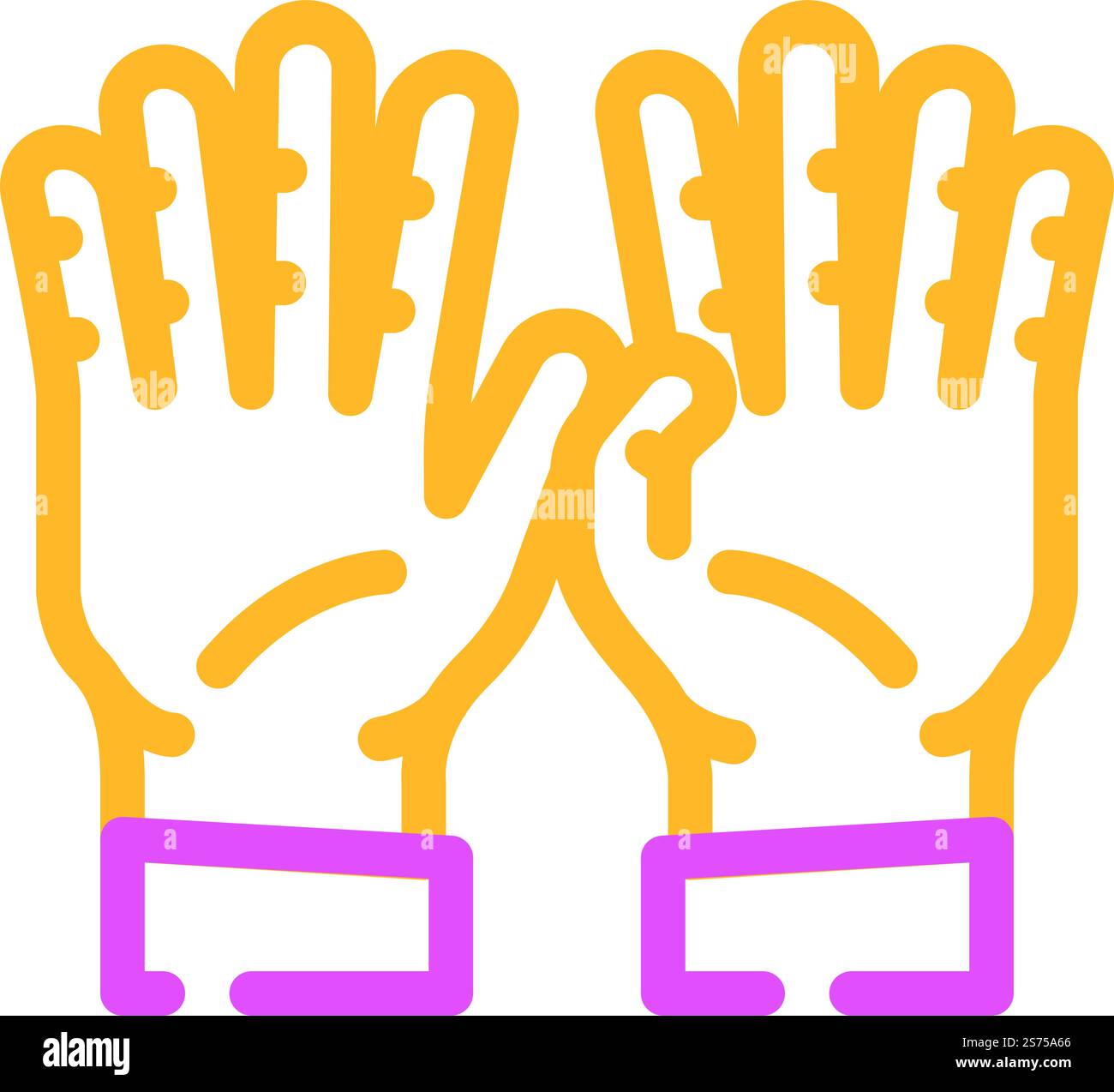 nine number hand gesture color icon vector. nine number hand gesture ...