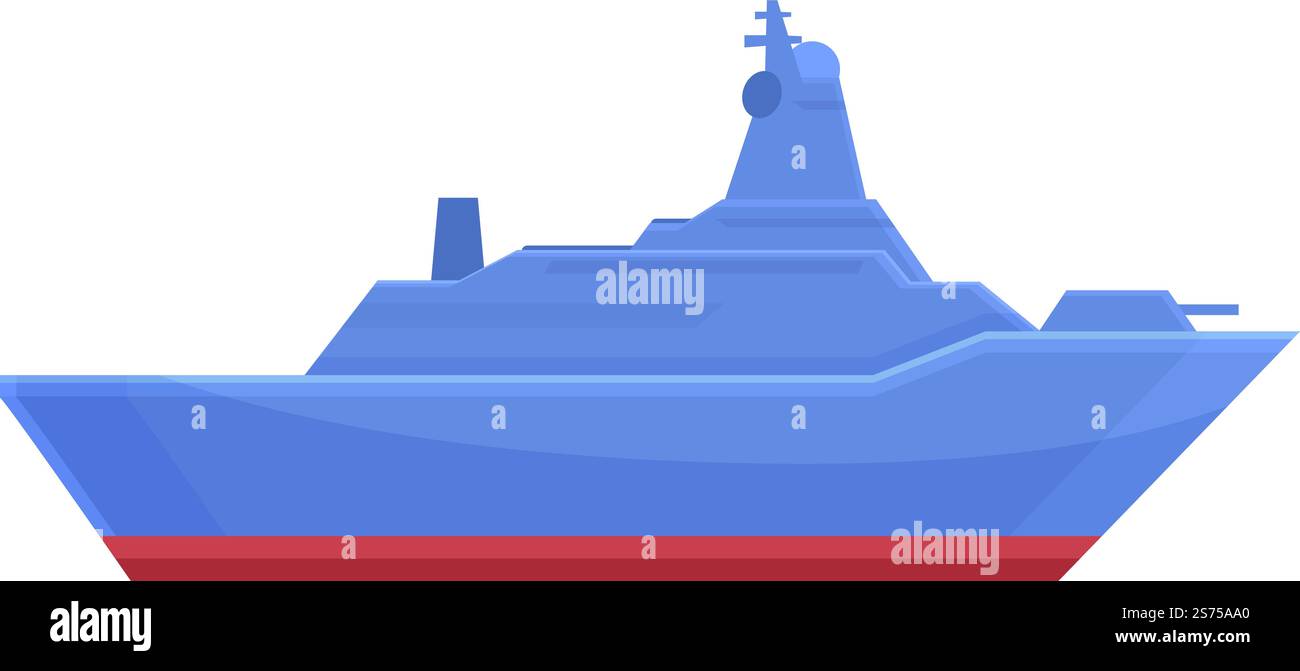 Fleet warship icon cartoon vector. Military ship. War boat. Fleet ...
