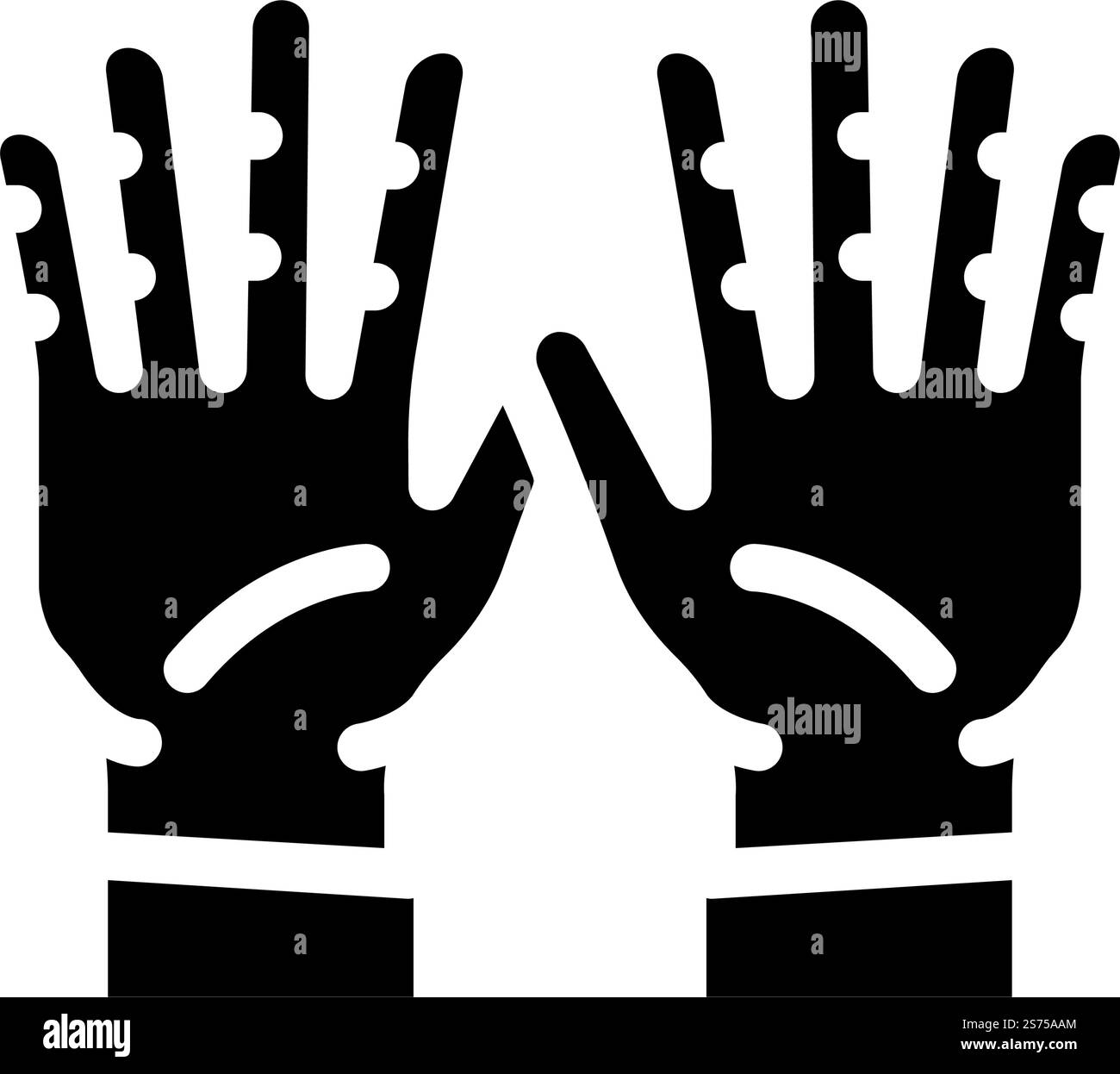 ten number hand gesture glyph icon vector. ten number hand gesture sign ...
