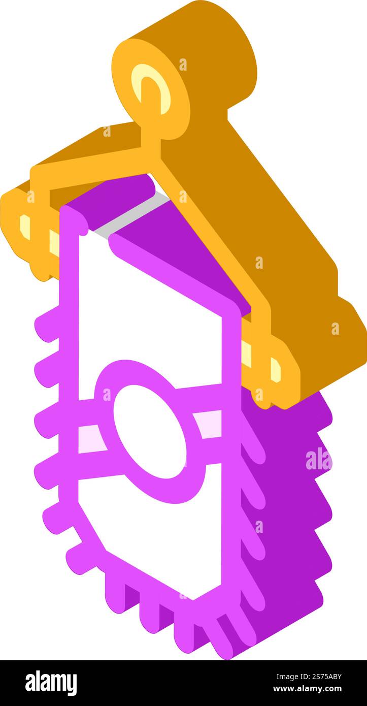 pennant flag start isometric icon vector. pennant flag start sign. isolated symbol illustration ...