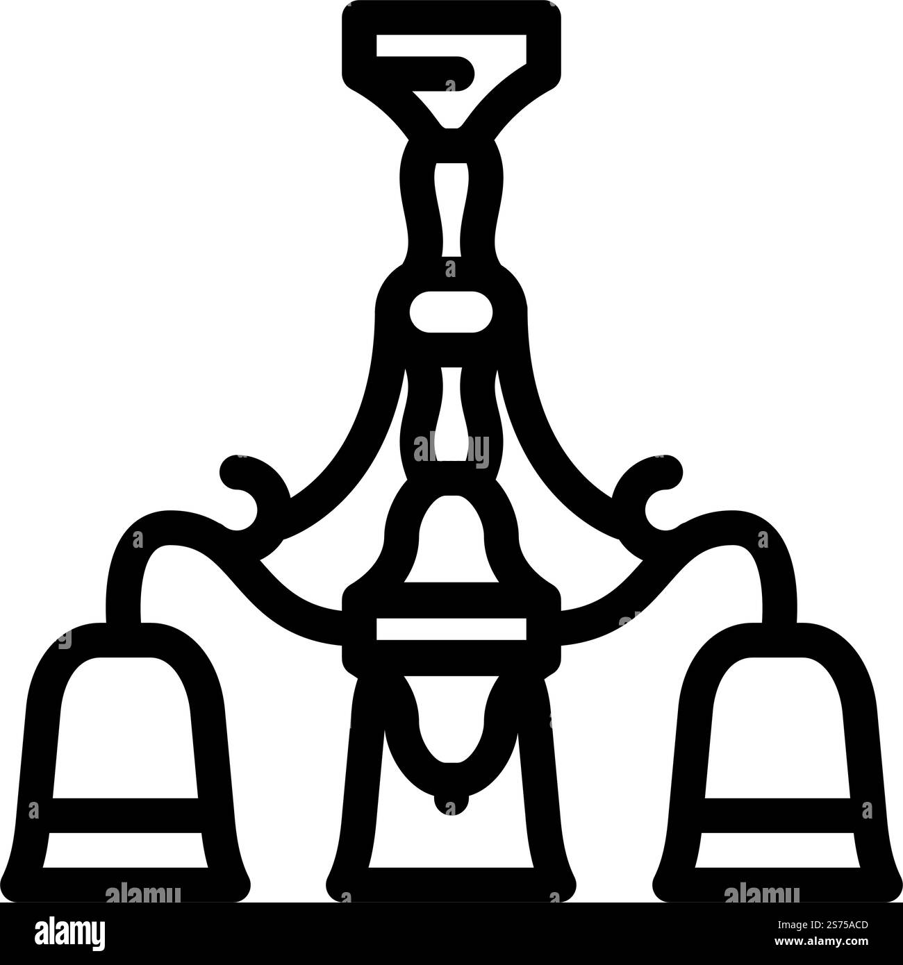 style lamp ceiling line icon vector. style lamp ceiling sign. isolated ...