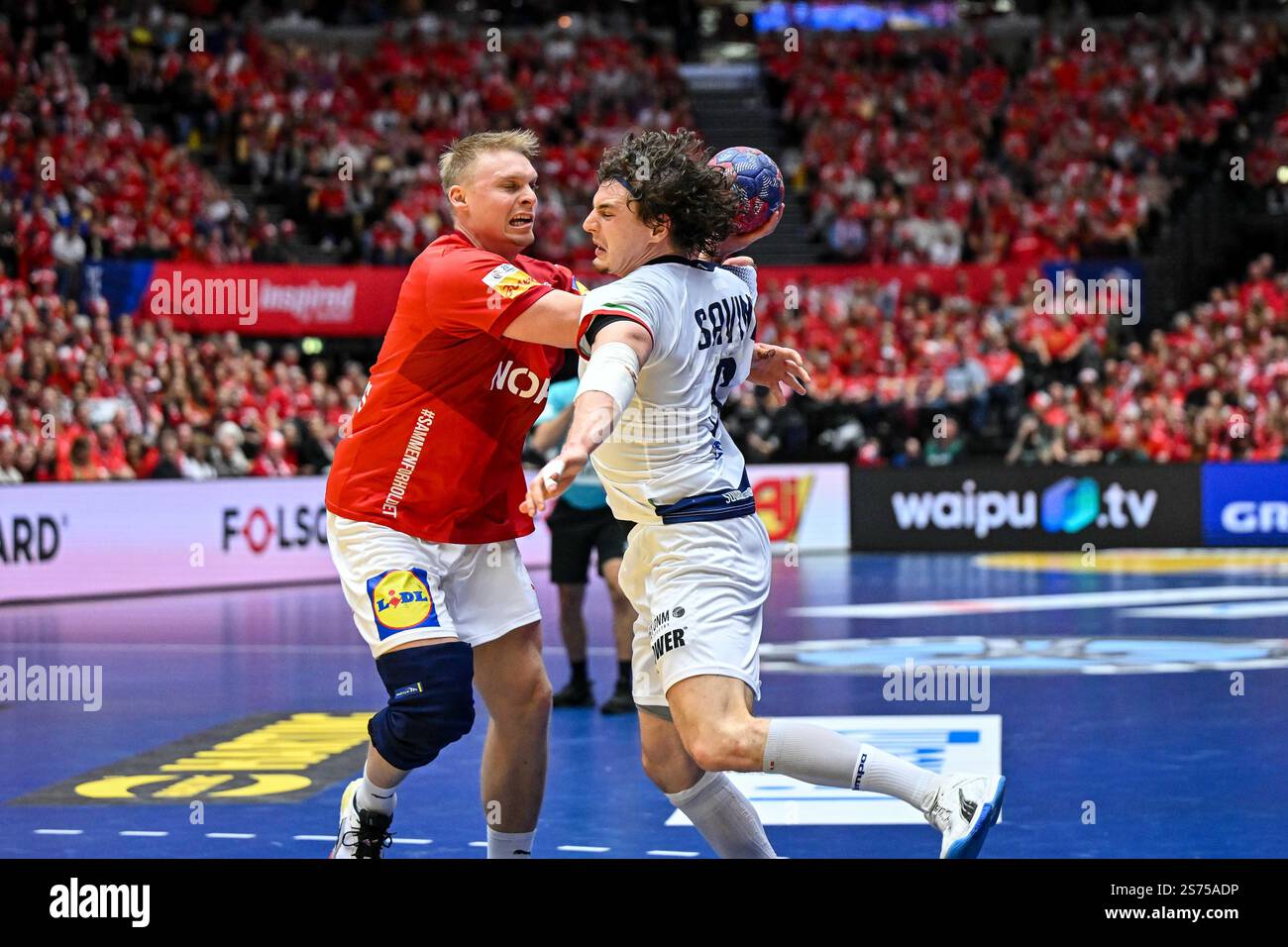 Herning, Denmark. 18th Jan, 2025. Giacomo Savini of Italy Nationalteam ...