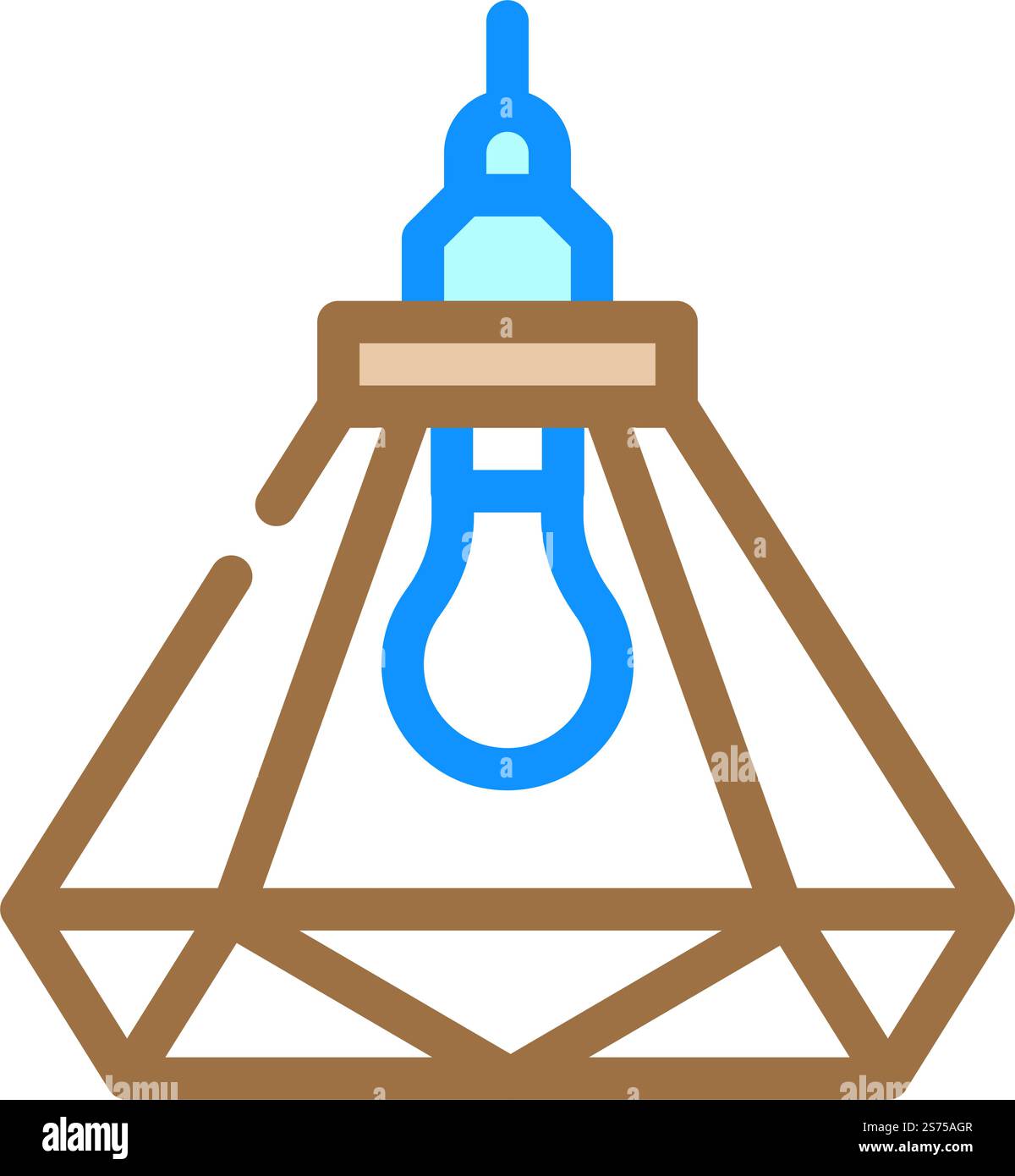 metal lamp ceiling color icon vector. metal lamp ceiling sign. isolated ...